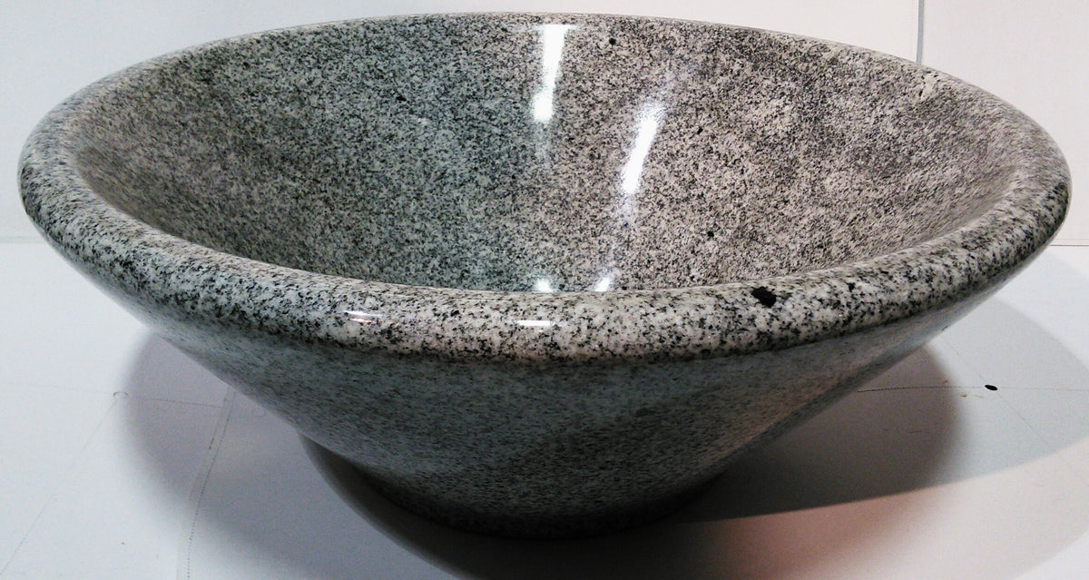 Grey and Black Speckled Cone Shaped Granite Vessel Sink – 1076 Flooring ...